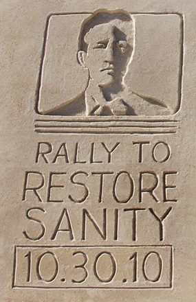 Rally to Restore Sanity Sand Sculpture